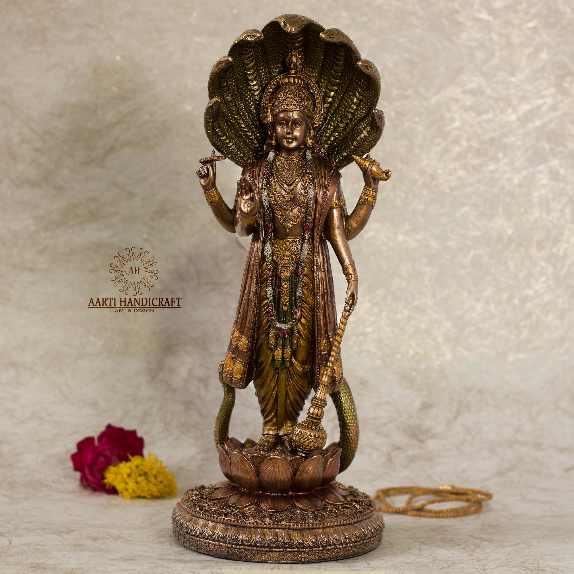 12" Lord Vishnu/Lakshmi Narayan Standing Idol