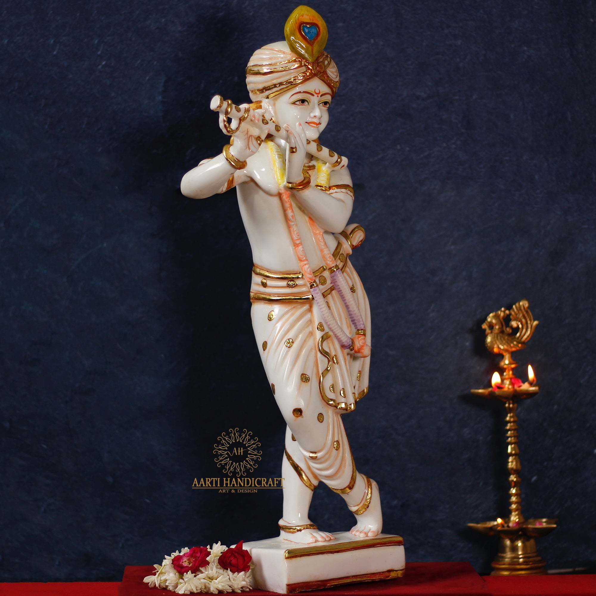 26" Standing Handsome Krishna in Resin